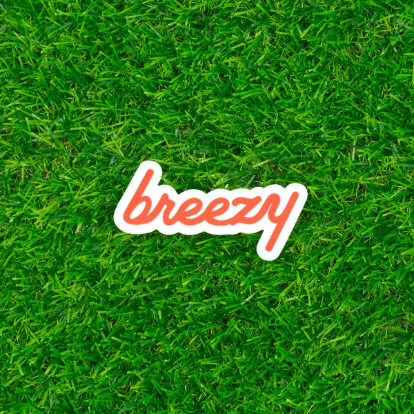 Breezy Logo Sticker (Red) | Gear & Accessories | Breezy Golf