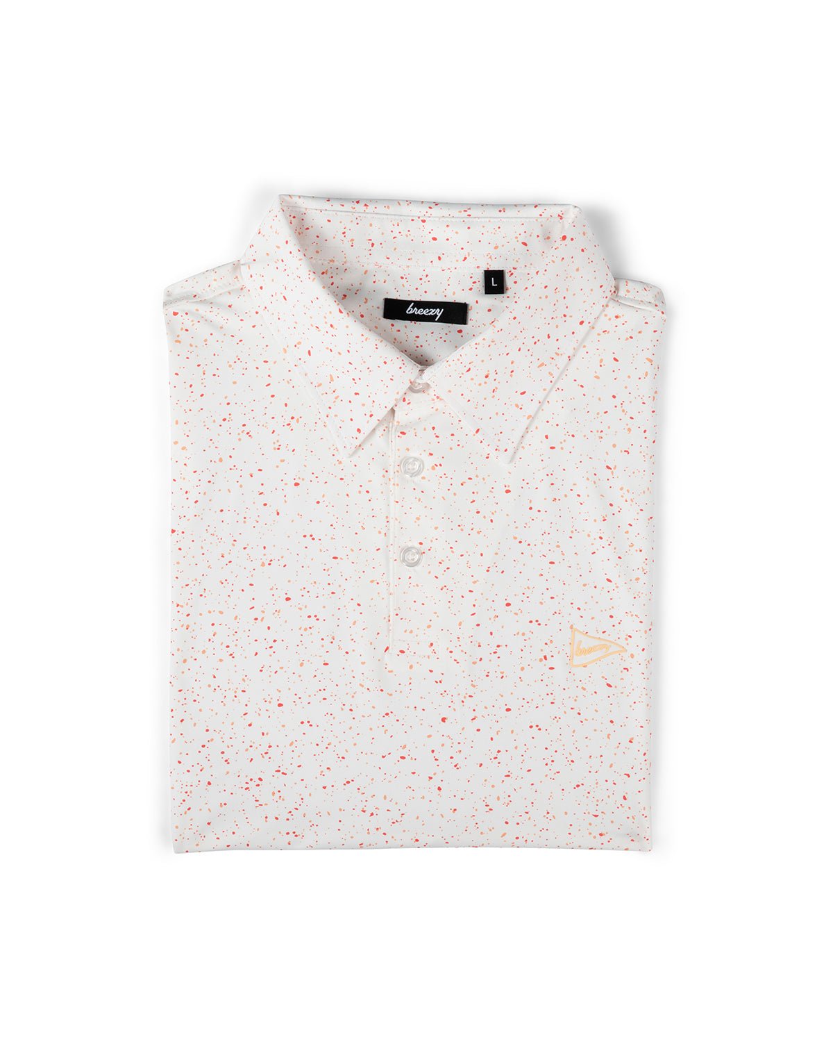 The Heatin' Up Splatter Polo Shirt for Men | Breezy Golf